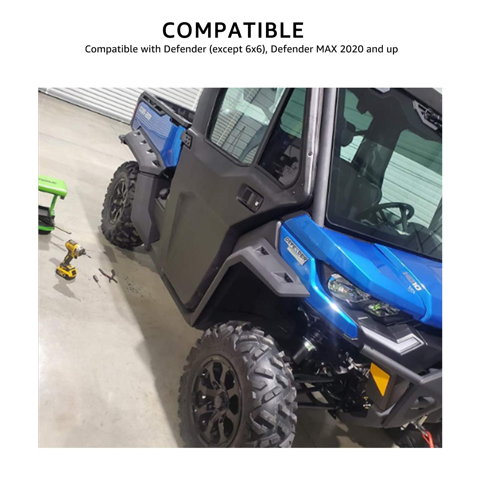 A & UTV PRO Defender Fender Flare Extended Wider,Front & Rear ...