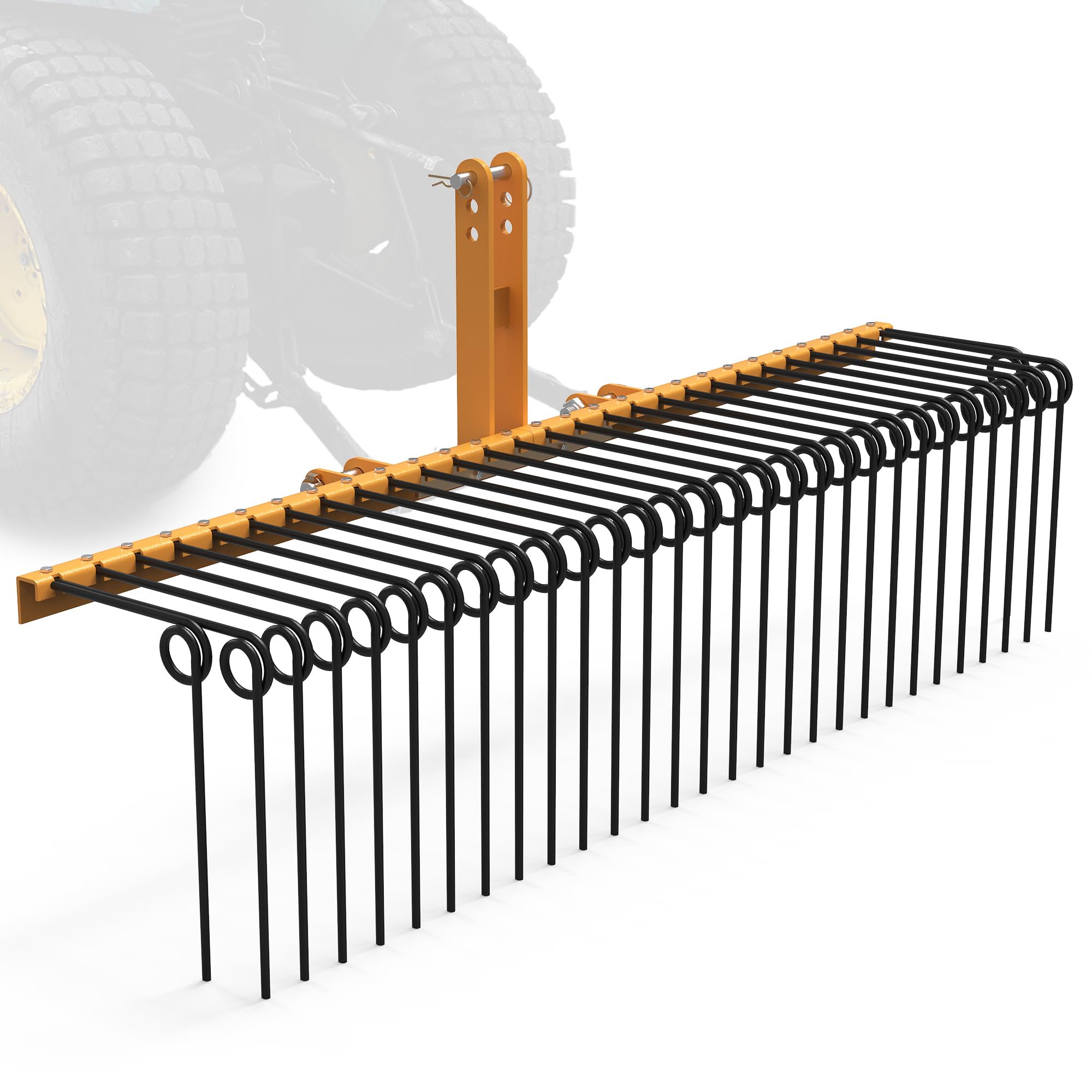 Snapklik.com : 3 Point Pine Straw Rake, Steel Spring Landscape Pine ...