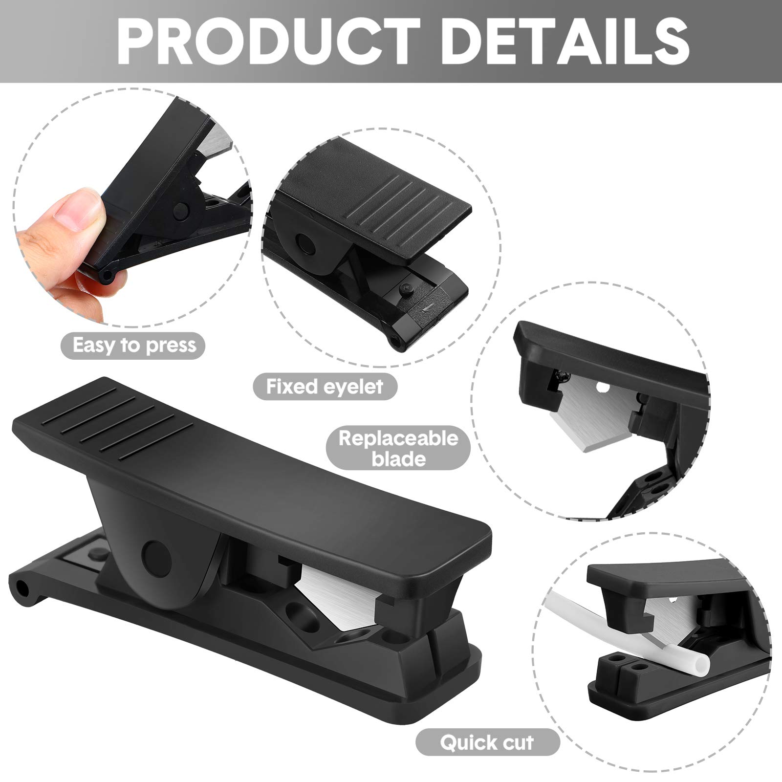 Snapklik.com : 3 Pieces PTFE Plastic Tubing Cutter Hose Tube Cutter ...