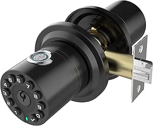 iuknob Fingerprint Door Knob with Keypad and Key, Smart Biometric ...