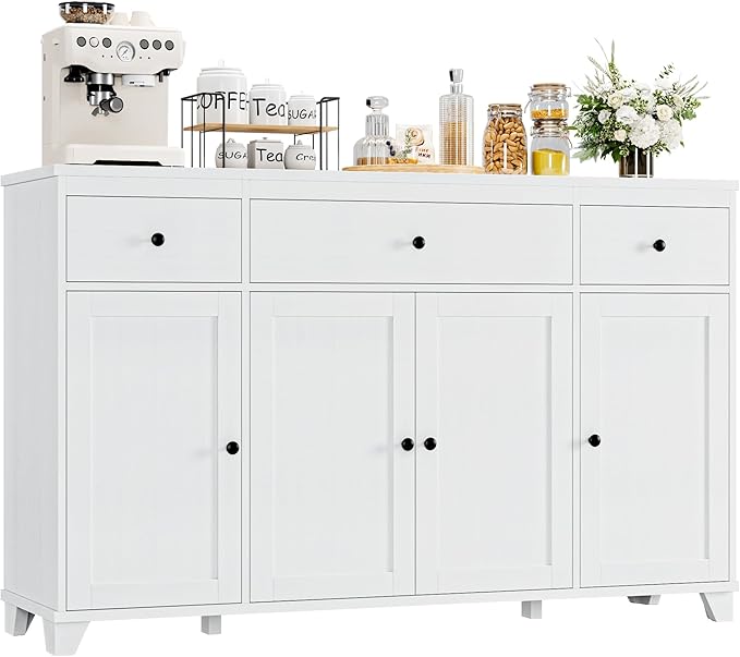 Amazon.com: HIFIT 55" Large Kitchen Buffet Cabinet with Storage Drawers ...