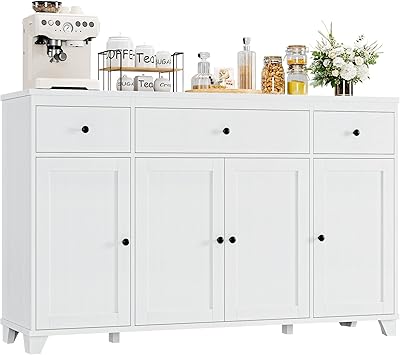 Amazon.com: HIFIT 55" Large Kitchen Buffet Cabinet with Storage Drawers ...