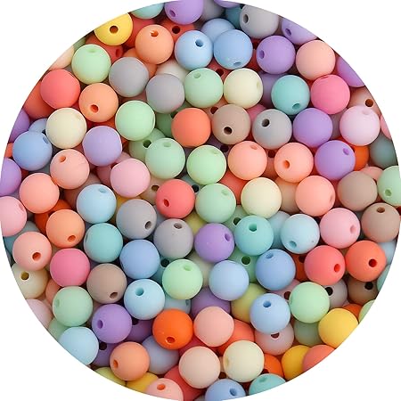 Amazon.com: HERZWILD 1100 Pcs Matte Craft Beads, Colourful Acrylic ...