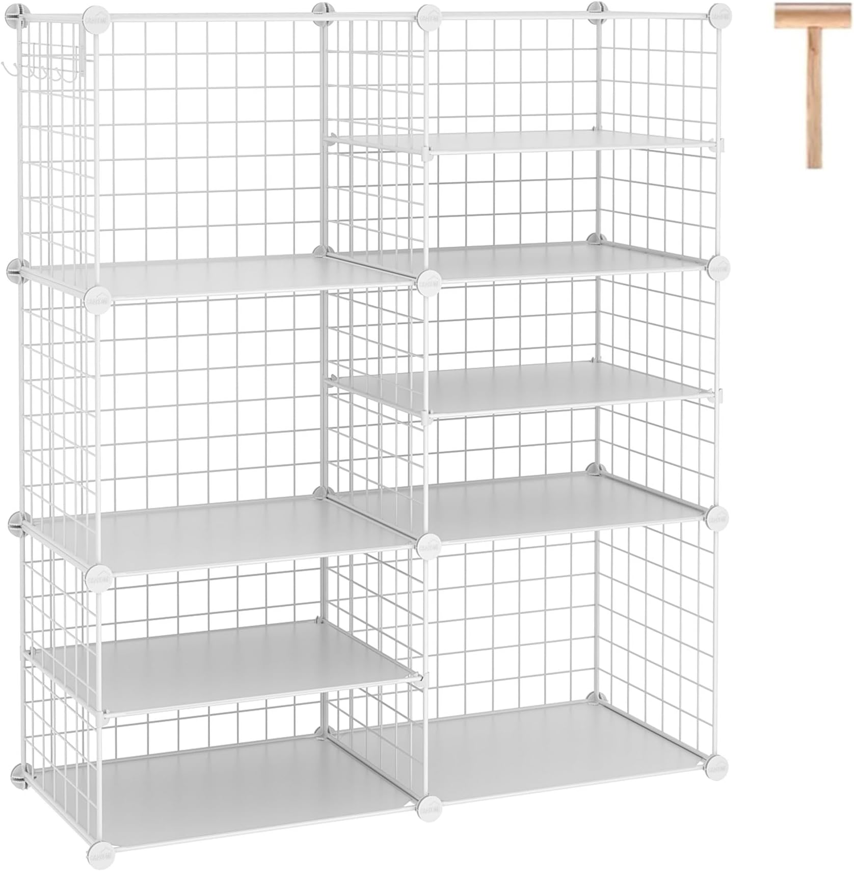 Amazon.com: C&AHOME Wire Cube Storage, 8 - Cube Organizer Metal C Grids ...