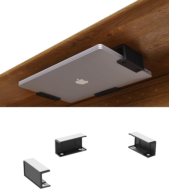 Amazon.com: NOTMBESTM Under Desk Laptop Holder Under Desk Rack Mount ...