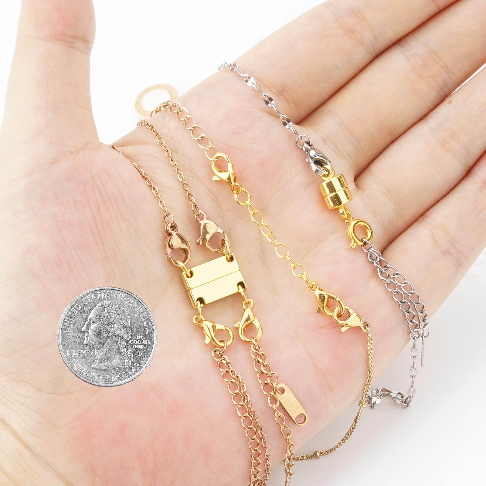 Snapklik.com : 20 Pack Necklace Clasps And Closures, Multi Necklaces ...