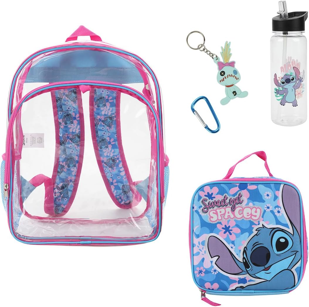 Amazon.com | BIOWORLD Girls' Lilo & Stitch Backpack Set (Little Big Kid ...