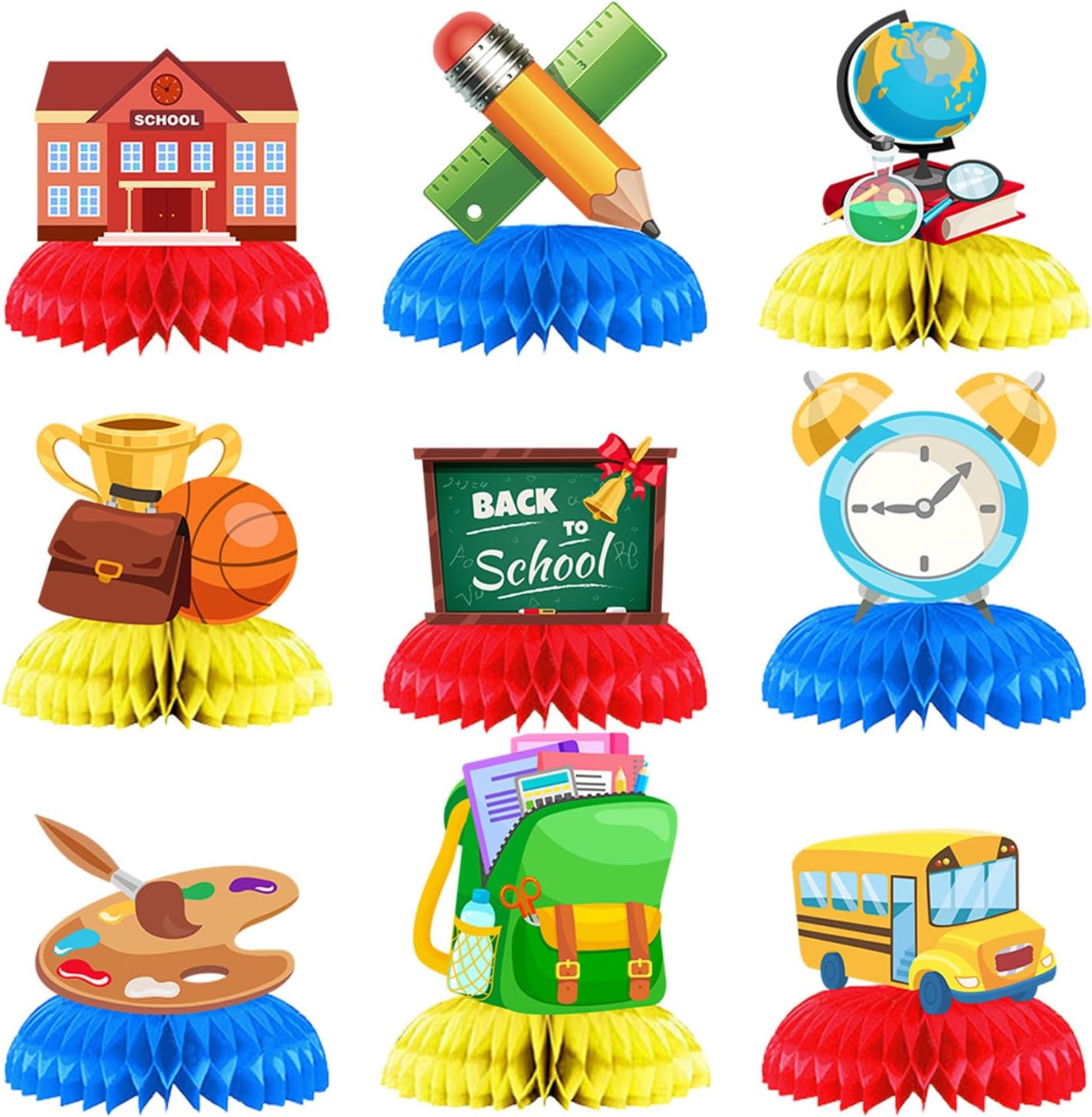 Amazon.com: YumSur 9Pcs Back to School Decorations, Back to School ...