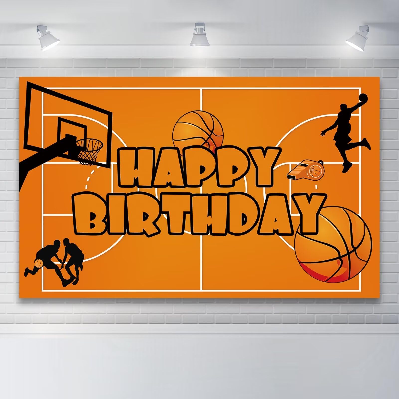 Amazon.com: Basketball Birthday Banner Basketball Backdrop Basketball ...