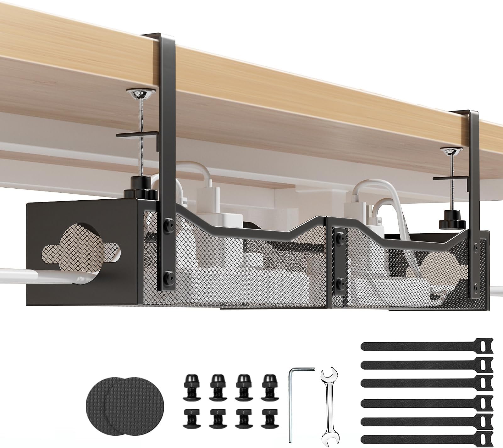 Amazon.com: Under Desk Cable Management Tray, 25" Cable Management ...