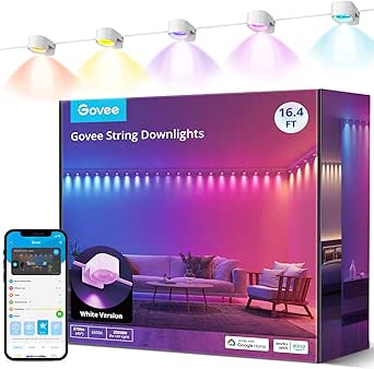 Govee RGBIC String Downlights, Smart LED String Lights Works with Alexa ...