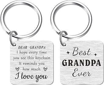 Amazon.com: SOUSYOKYO Grandpa Keychain from Grandchildren - Best ...