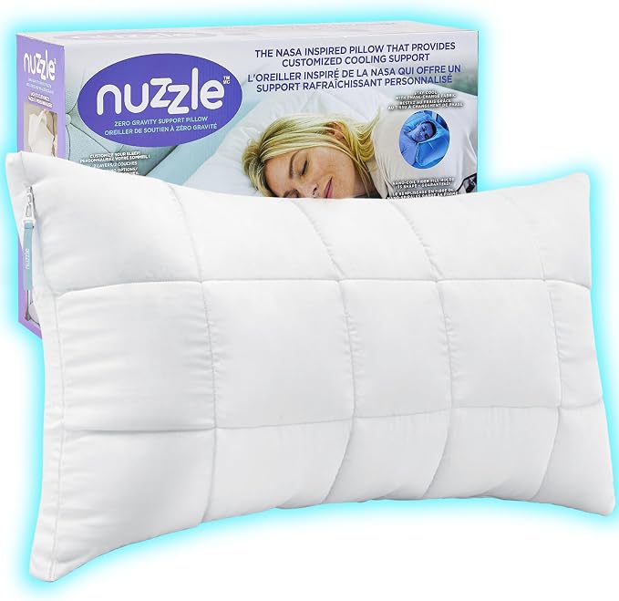 Amazon.com: Nuzzle Adjustable Firm Pillow Queen Size, Luxury Bed Pillow ...