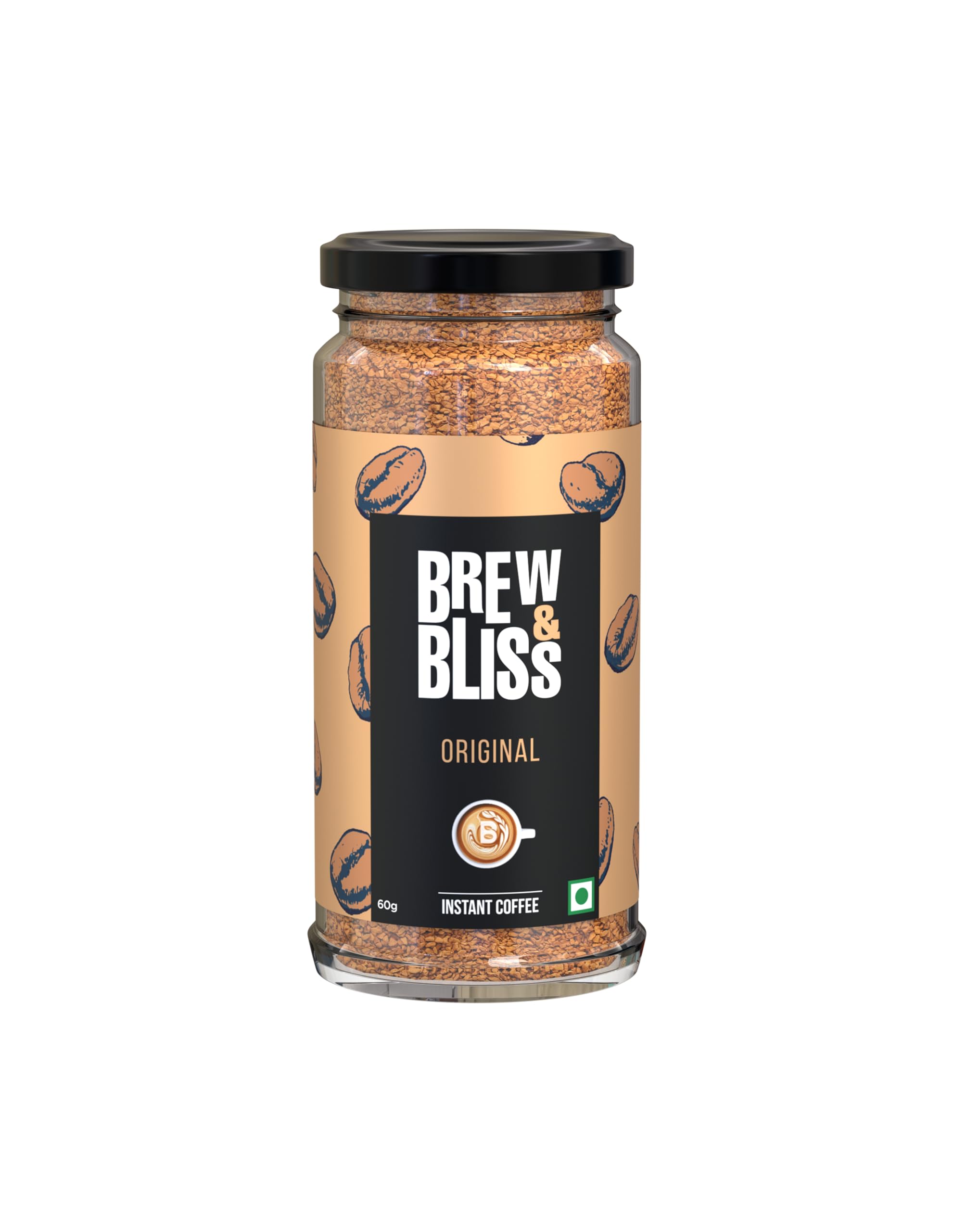 Brew & Bliss Original Coffee | 60g | Instant Flavoured Strong Coffee for Hot & Cold | Best ...