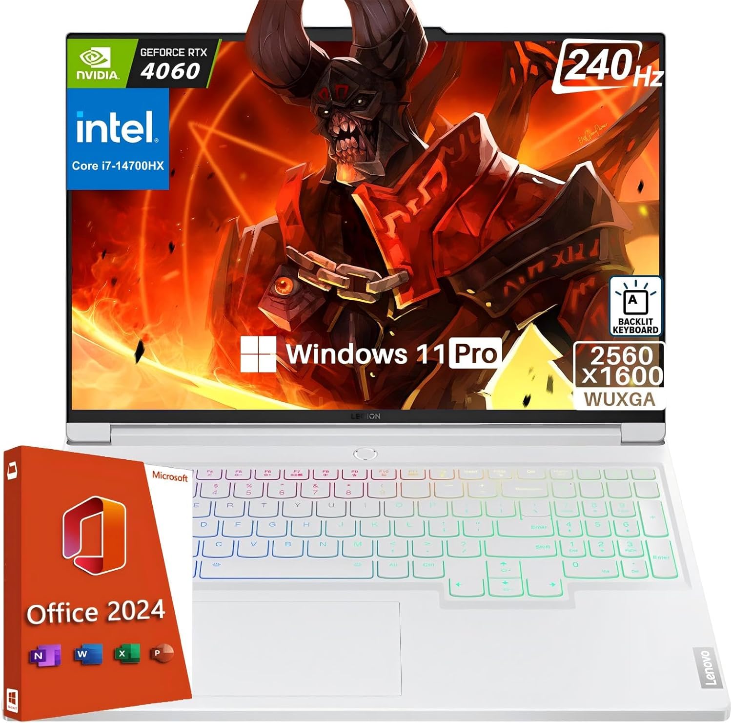 Amazon.com: Lenovo Legion 7i Gaming Laptop,16" WQXGA 240Hz, Intel 20 ...