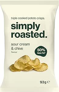 Simply Roasted - Sour Cream & Chive Crisps Share Box of 12 x 93g bags ...