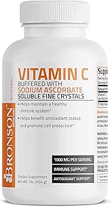 Amazon.com: Buffered Vitamin C Powder Ascorbic Acid Buffered with Sodium Ascorbate Soluble Fine ...