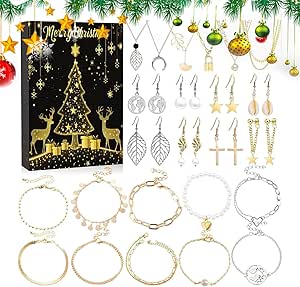 Amazon.com: Jewelry Calendar Advent – Zinc Alloy Electroplated | Advent ...
