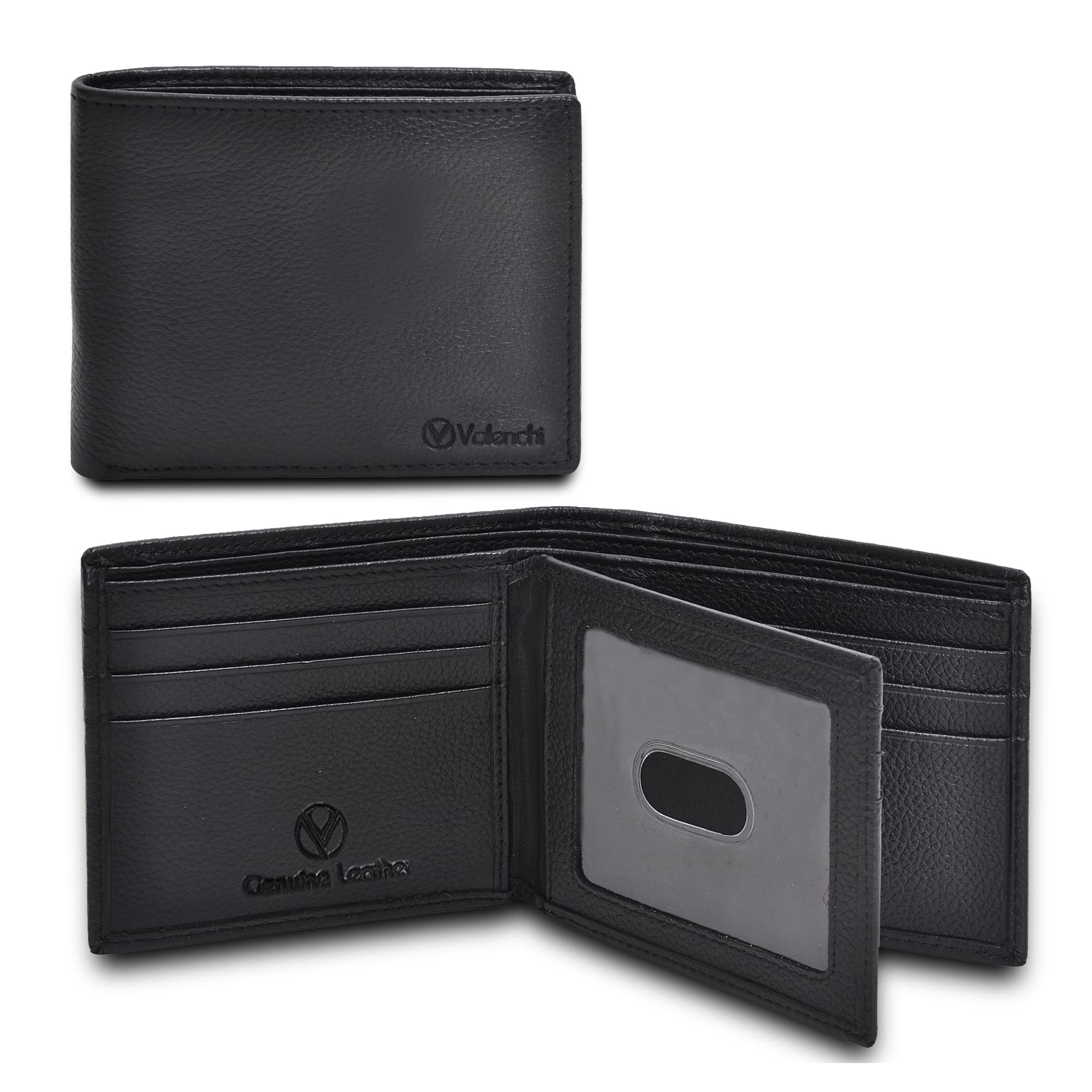 Amazon.com: VALENCHI Leather Wallet For Men - RFID Blocking Wallet For ...