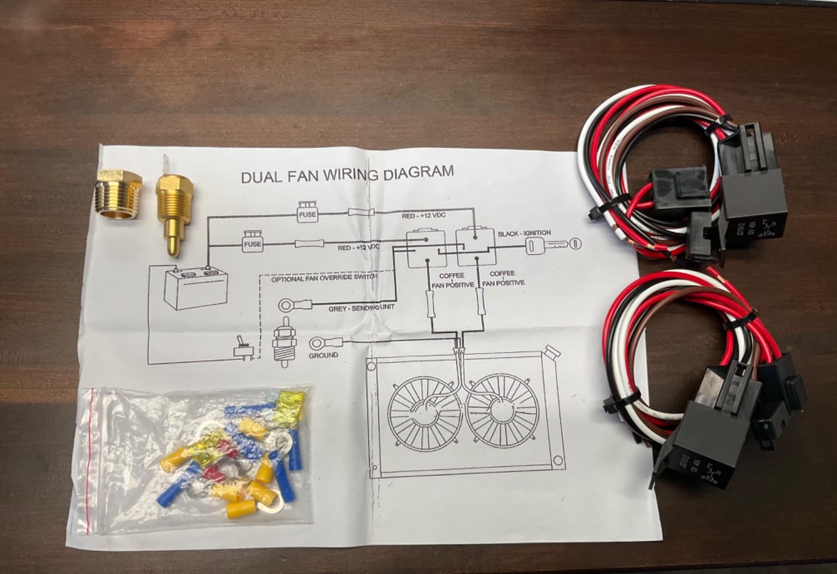 Amazon.com: Dual Electric Fan Relay Kit Radiator Electric Fan ...