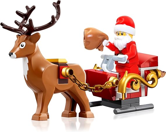 Amazon.com: LEGO Holiday Mini Build - Santa Claus Minifigure with Mini ...