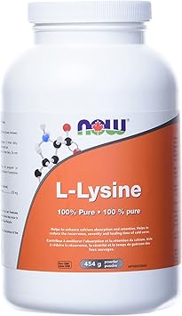 NOW Supplements L-Lysine Powder 100% Pure, 454g : Amazon.ca: Health ...