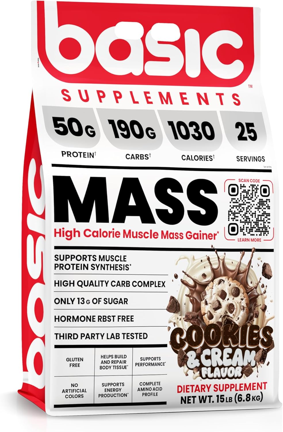 Amazon.com: BASIC SUPPLEMENTS Mass Gainer Protein Powder, Supports ...