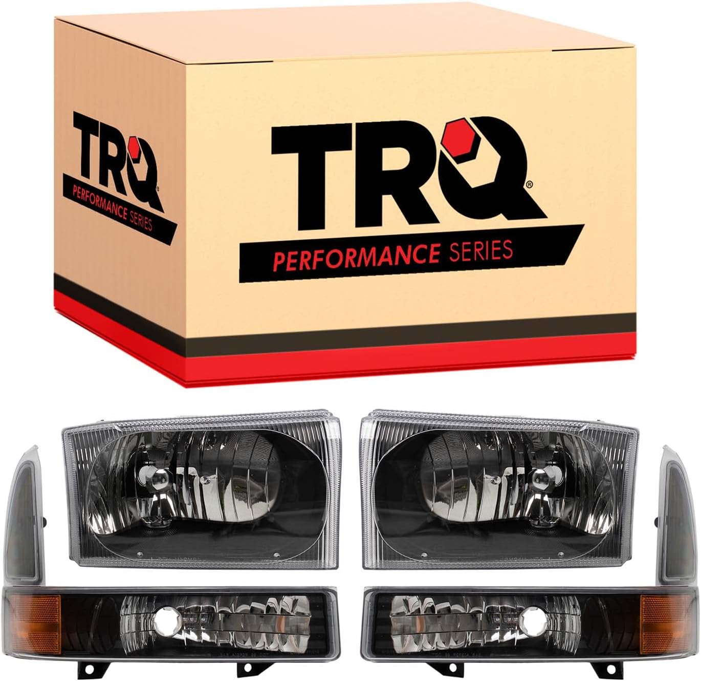 TRQ Performance Headlight w/Corner Light Pair Set RH Right Passenger LH ...