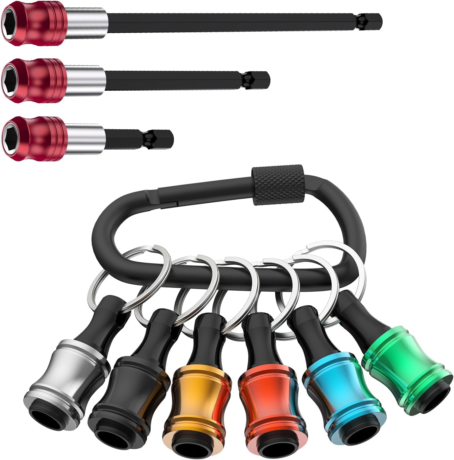 Amazon.com: Valkynos 1/4 Inch Hex Shank Bits Holder and 3pcs Magnetic ...