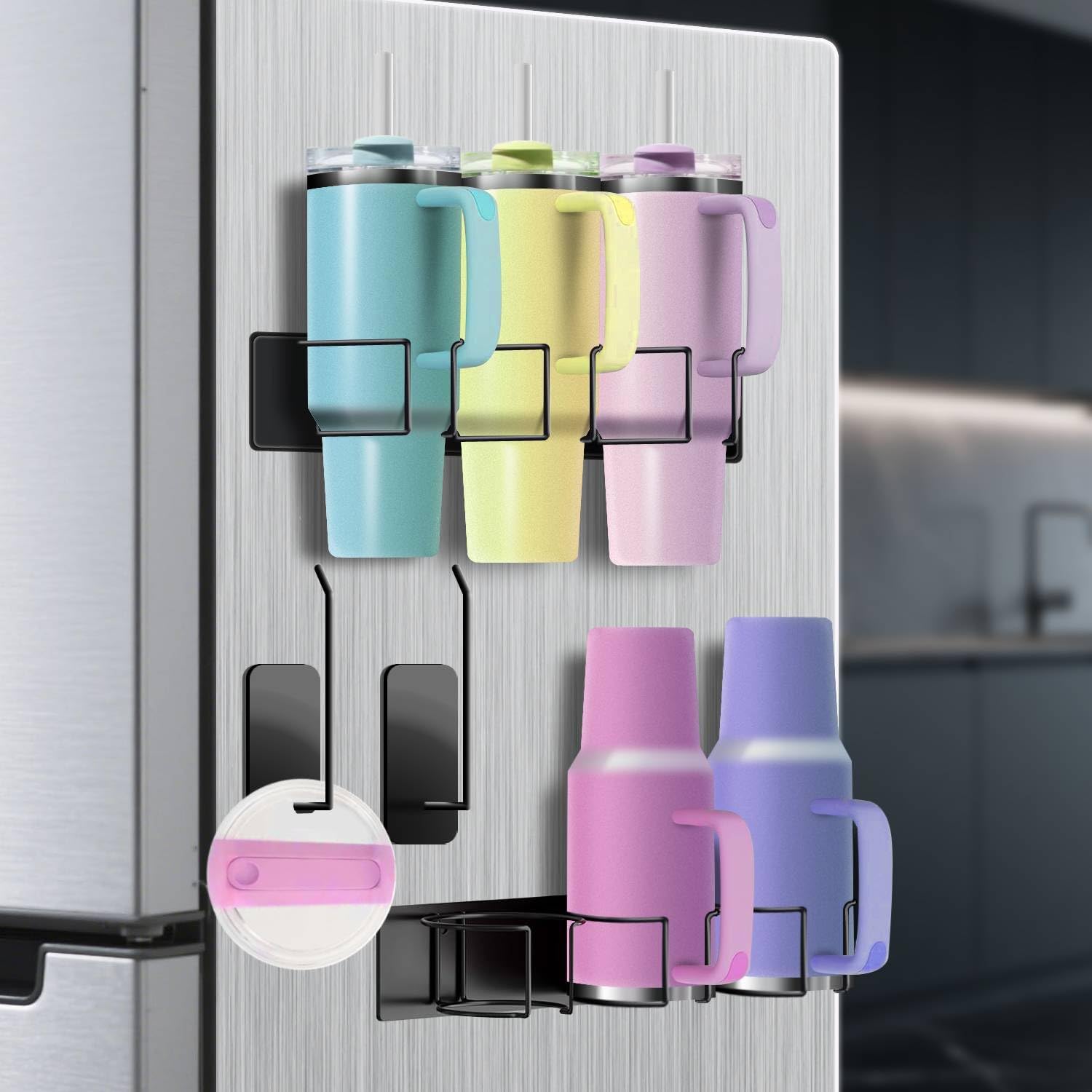 Amazon.com: Magnetic Stanley Cup Holder for Fridge - Water Bottle ...
