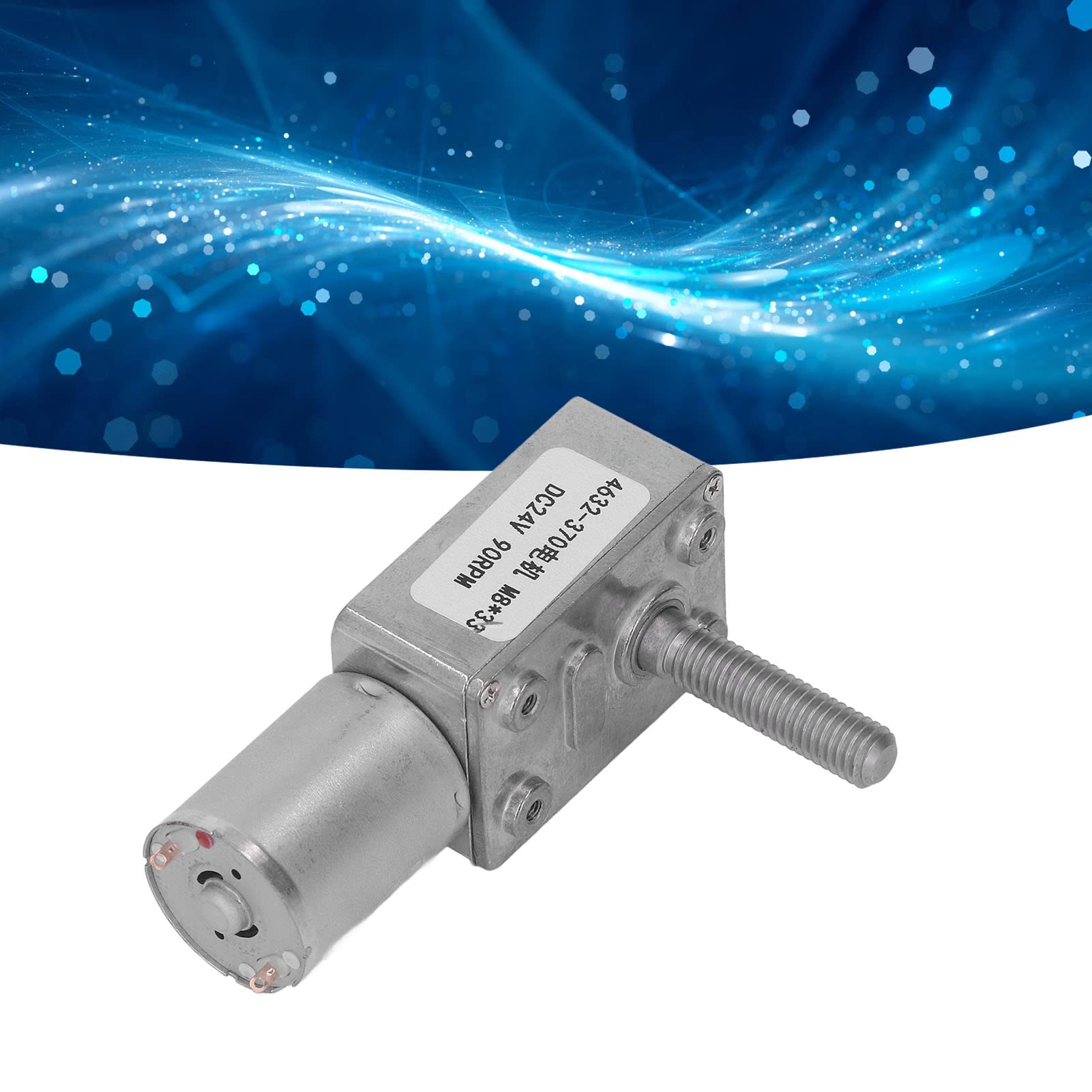 Worm Gear Motor 24V, Copper Tube Motor Reversible 8MM Shaft High ...