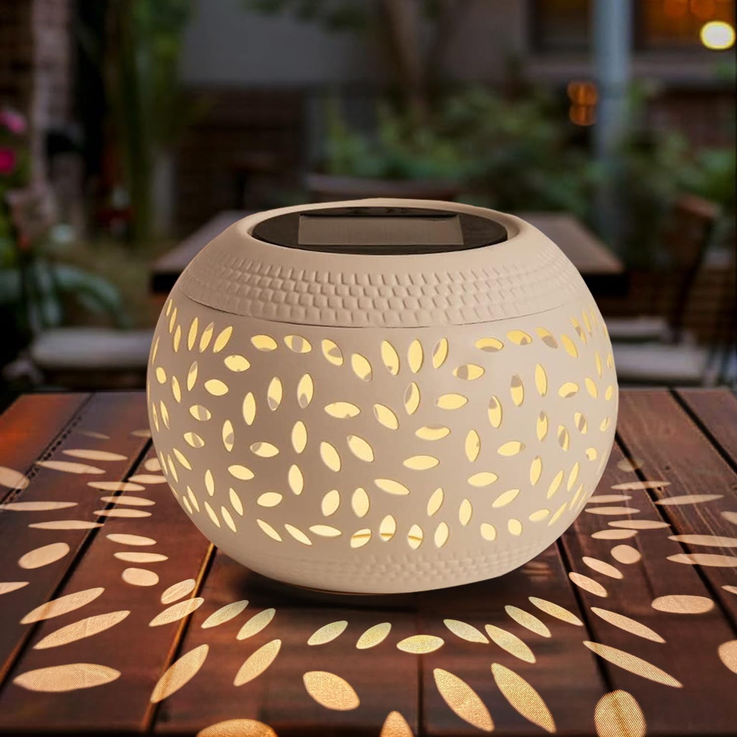Amazon.com: Solar Table Lanterns Outdoor Waterproof - LED Lamp White ...