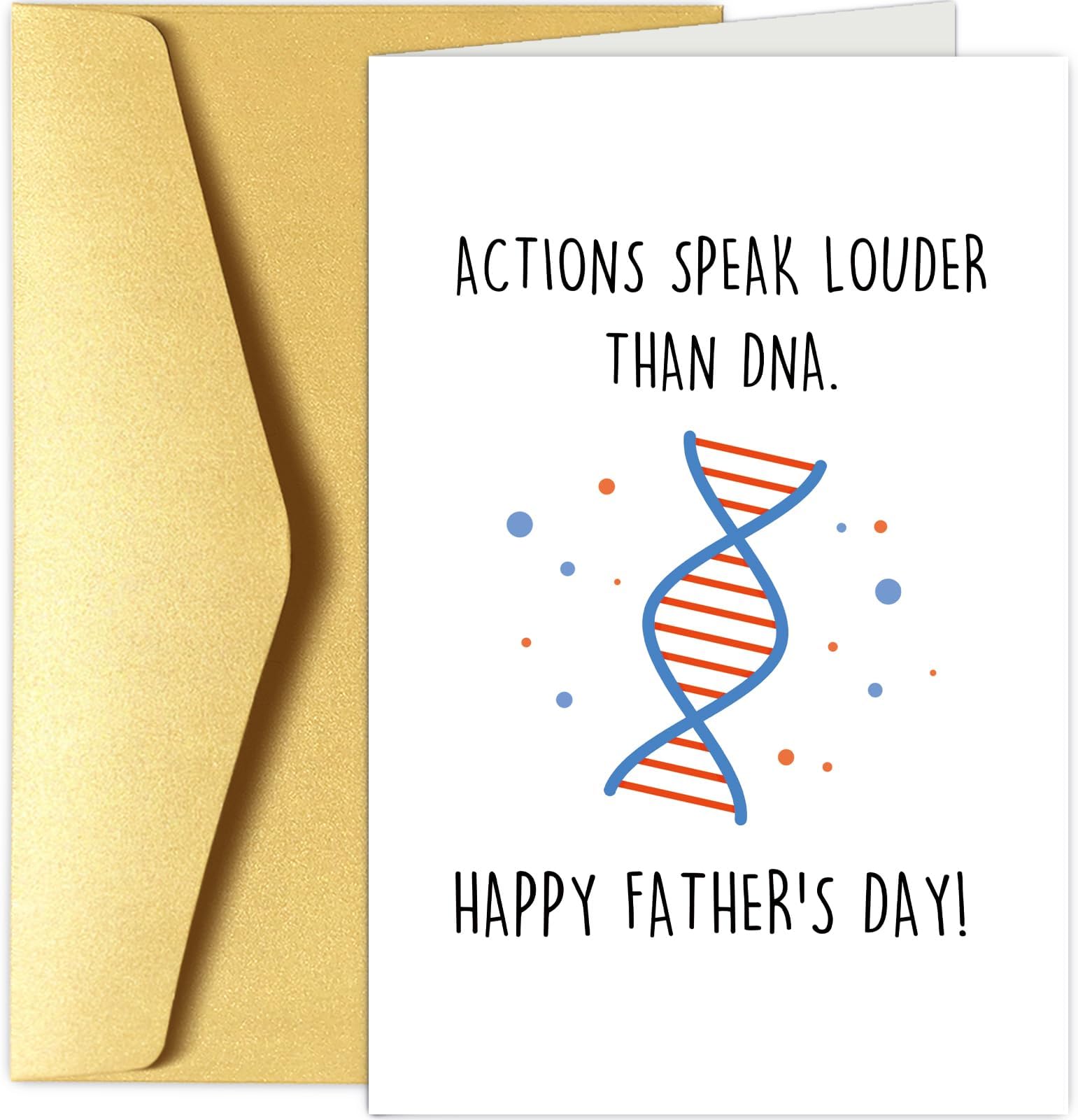 Amazon.com : chiconn Bonus Dad Fathers Day Card - Actions Speak Louder ...