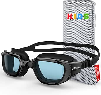 Emsina Kids Swim Goggles,Super Anti-Fog Swimming Goggles for Kids Age 7 ...