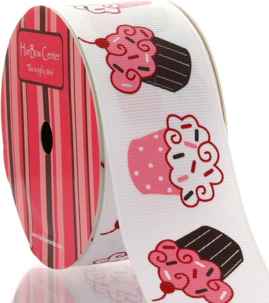 Amazon.com: 1.5" Brown/Pink Cupcake Grosgrain Ribbon 10 Yards