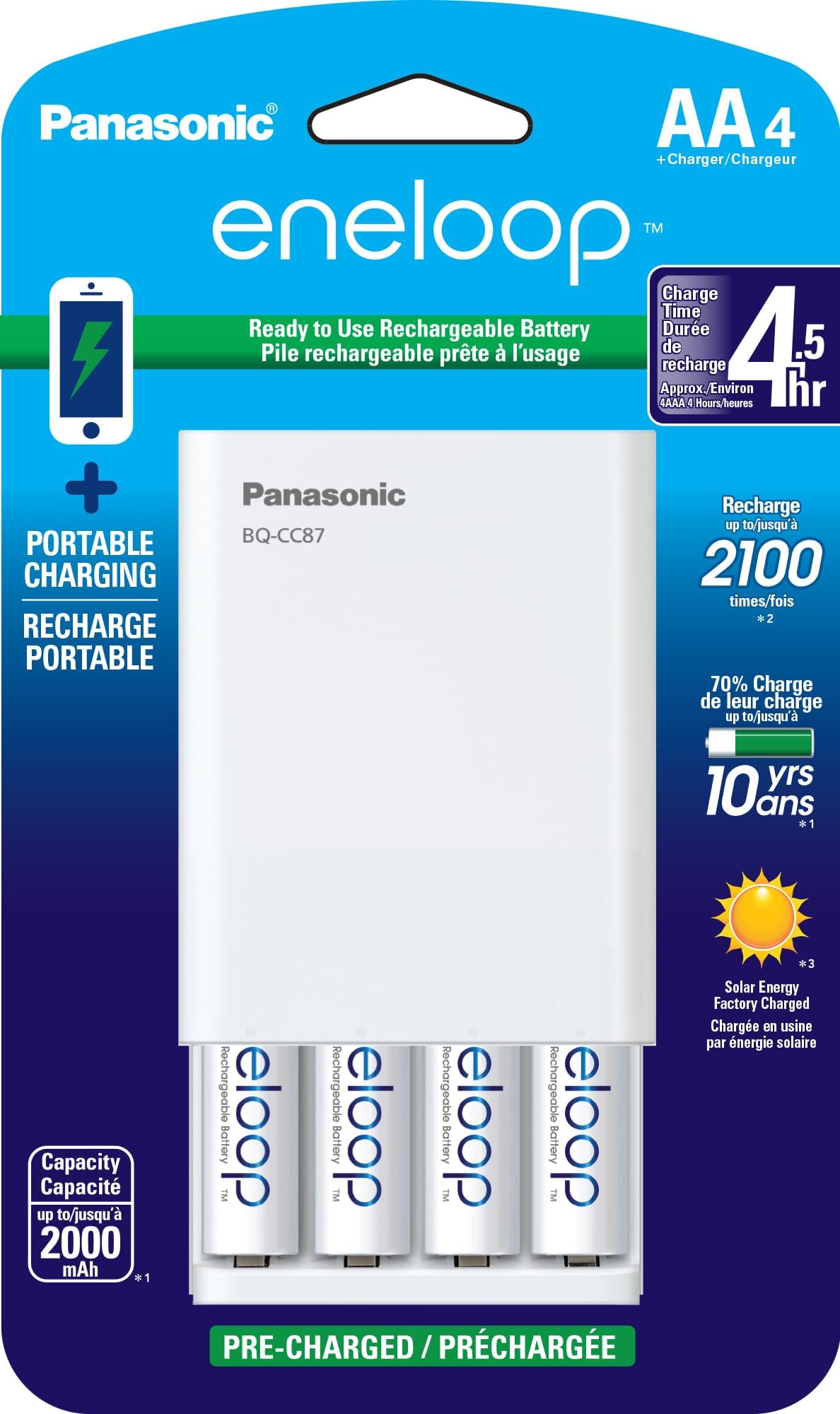 Amazon.com: Eneloop Panasonic BQ-BS2E8SA C Size Battery Adapters for ...