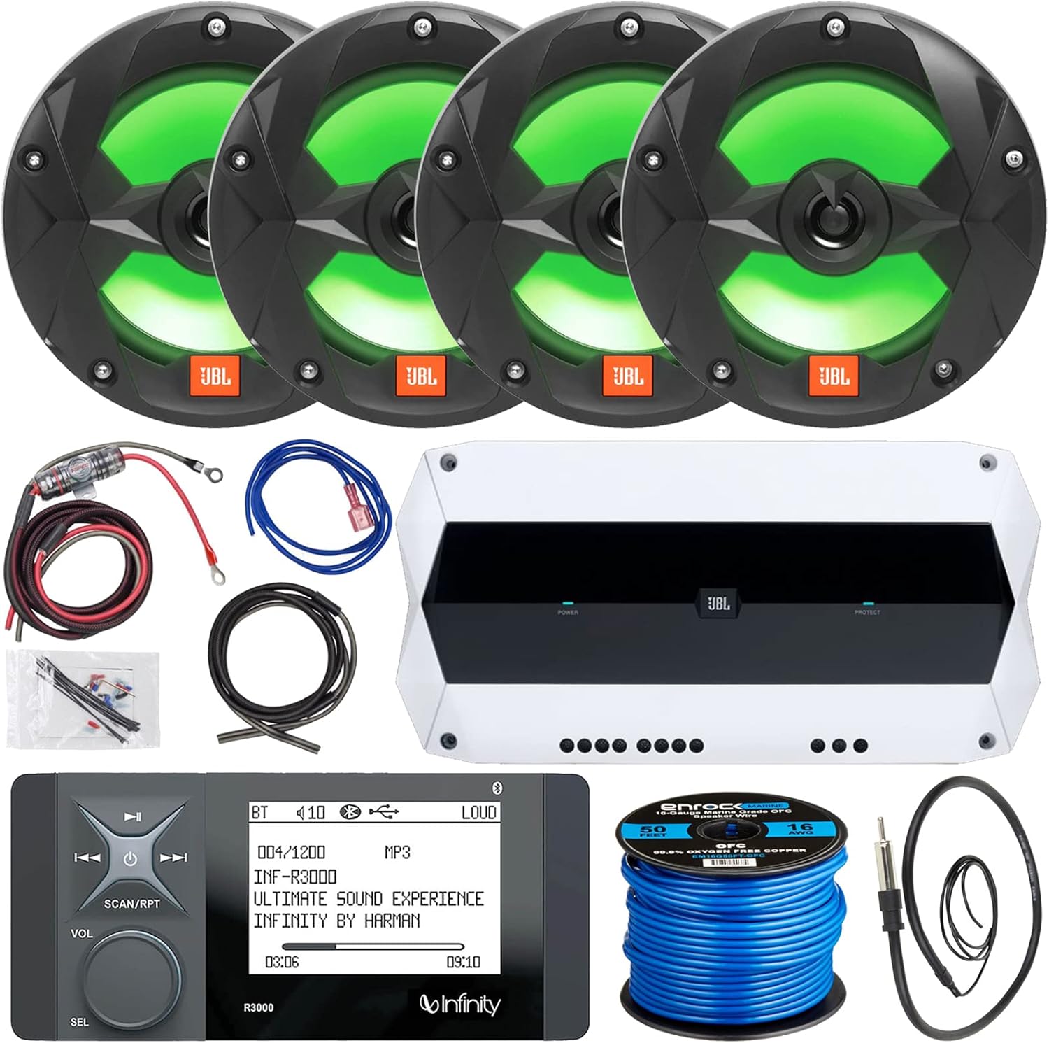 Amazon.com: Great 21' - 29' Pontoon Boat Audio System: Bluetooth AM/FM ...