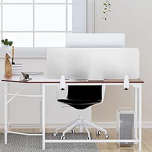 Frosted Desk Divider Panel - Acoustic Workstation Separator with ...
