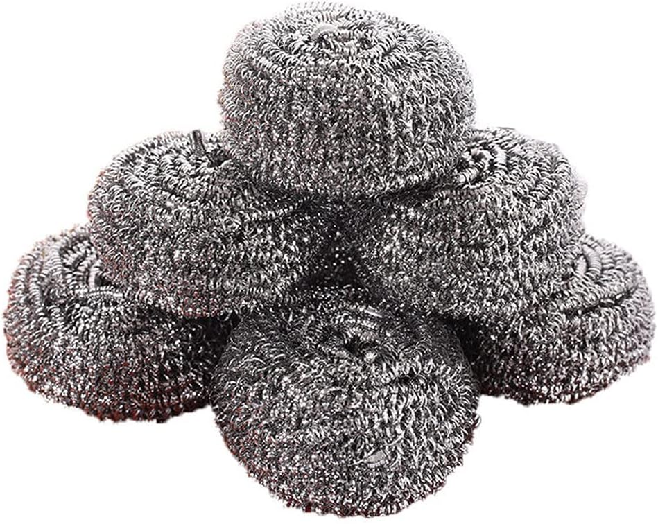 Amazon.com: 6 PCS Stainless Steel Sponges Scrubbers Cleaning Ball ...