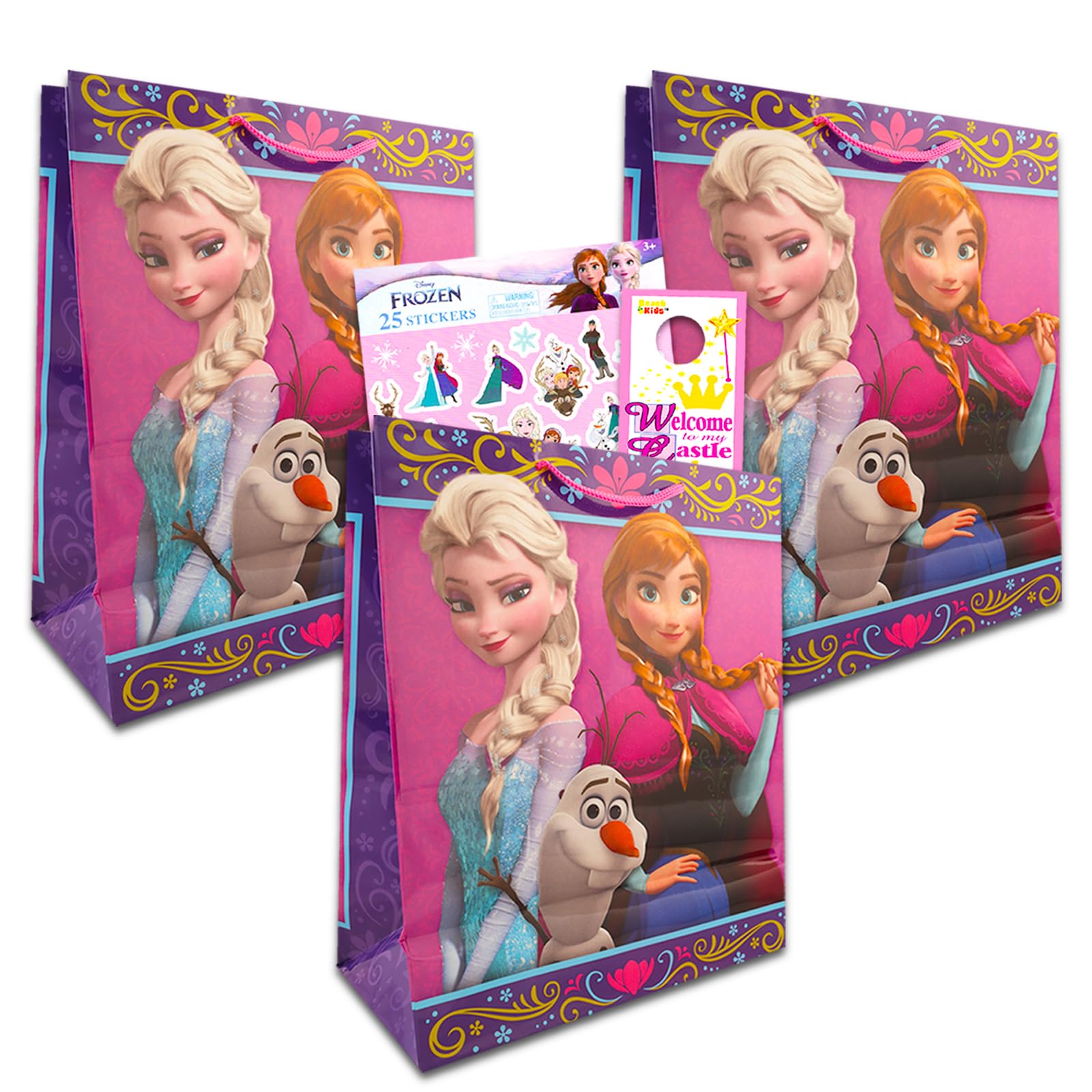 Amazon.com: Disney Frozen Gift Bags for Kids - Frozen Party Supplies ...