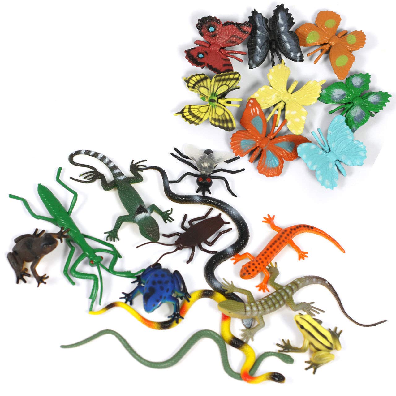 Talking Turtle Insect Toys for Kids - 20pc Realistic Plastic Bugs ...