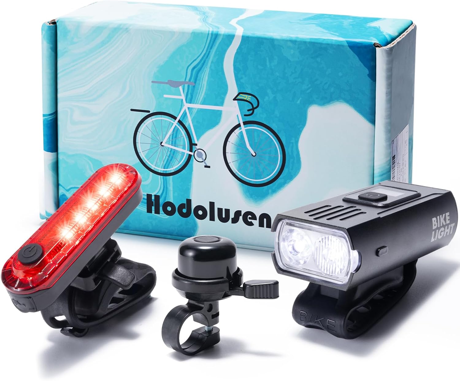 Amazon.com : Bike Light Set & Bike Bell, LED Bike Lights,Bike Headlight ...