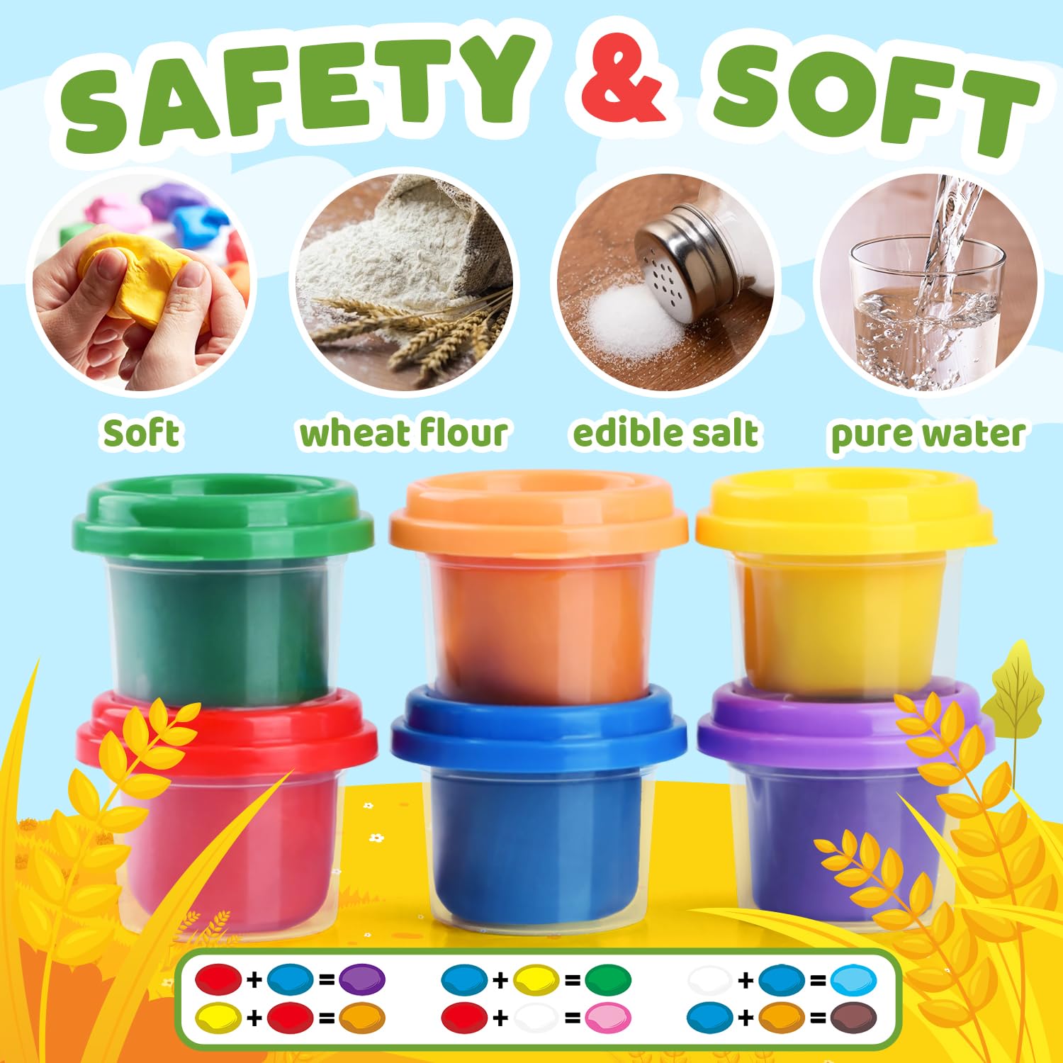 Snapklik.com : PLAY Farm Animals Clay Sets For Kids Ages 4-8, Color ...