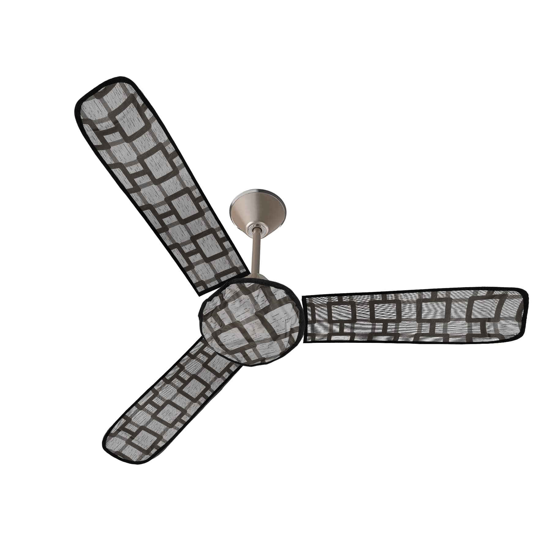 Kuber Industries PVC Square Print Dust Proof Three Blade Ceiling Fan ...