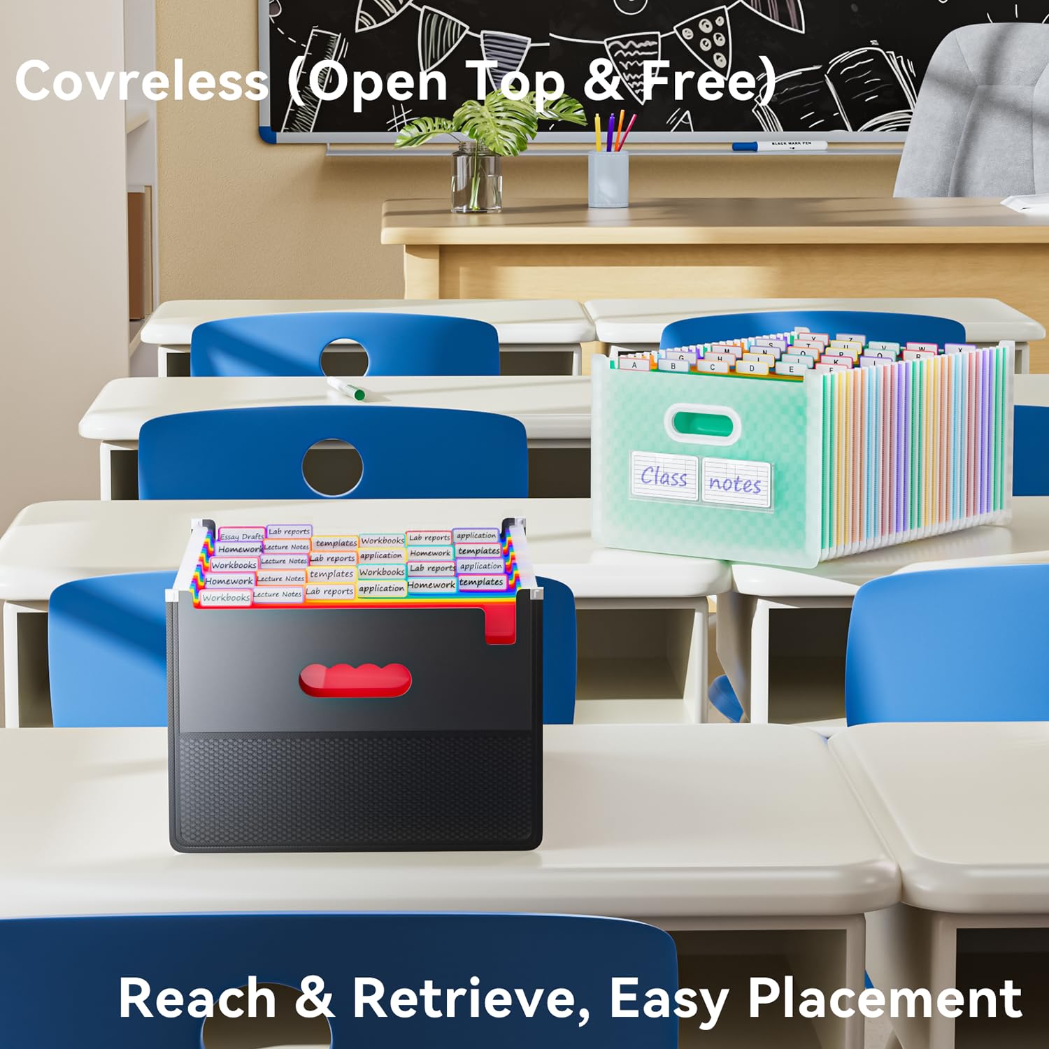 Snapklik.com : 26 Pockets Expanding File Folder, Upright & Coverless, A ...