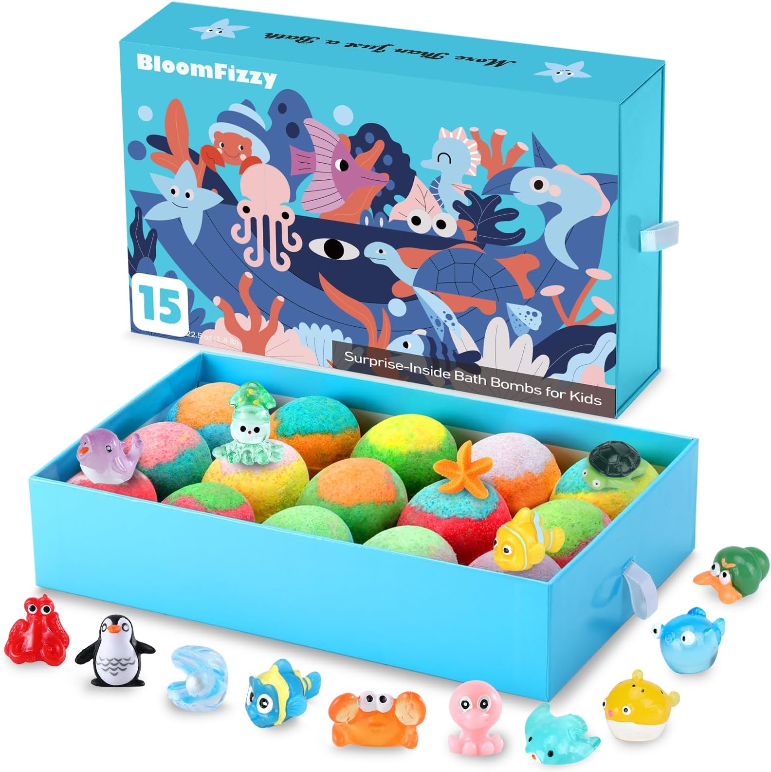 Amazon.com : Sea Surprise Bath Bombs for Kids, 15 Pack Fizzy Bath Bombs ...
