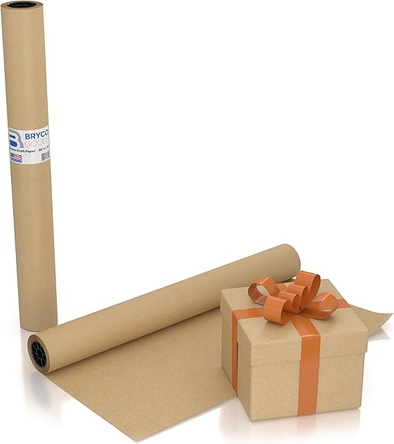Amazon.com: Large Brown Kraft Paper Roll - 36" x 1200" (100 ft) - Made ...