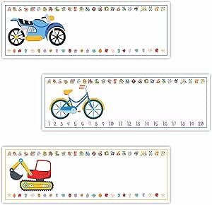 Amazon.com: 30 Pcs Name Plates Stickers, Motorcycles, Bicycles ...