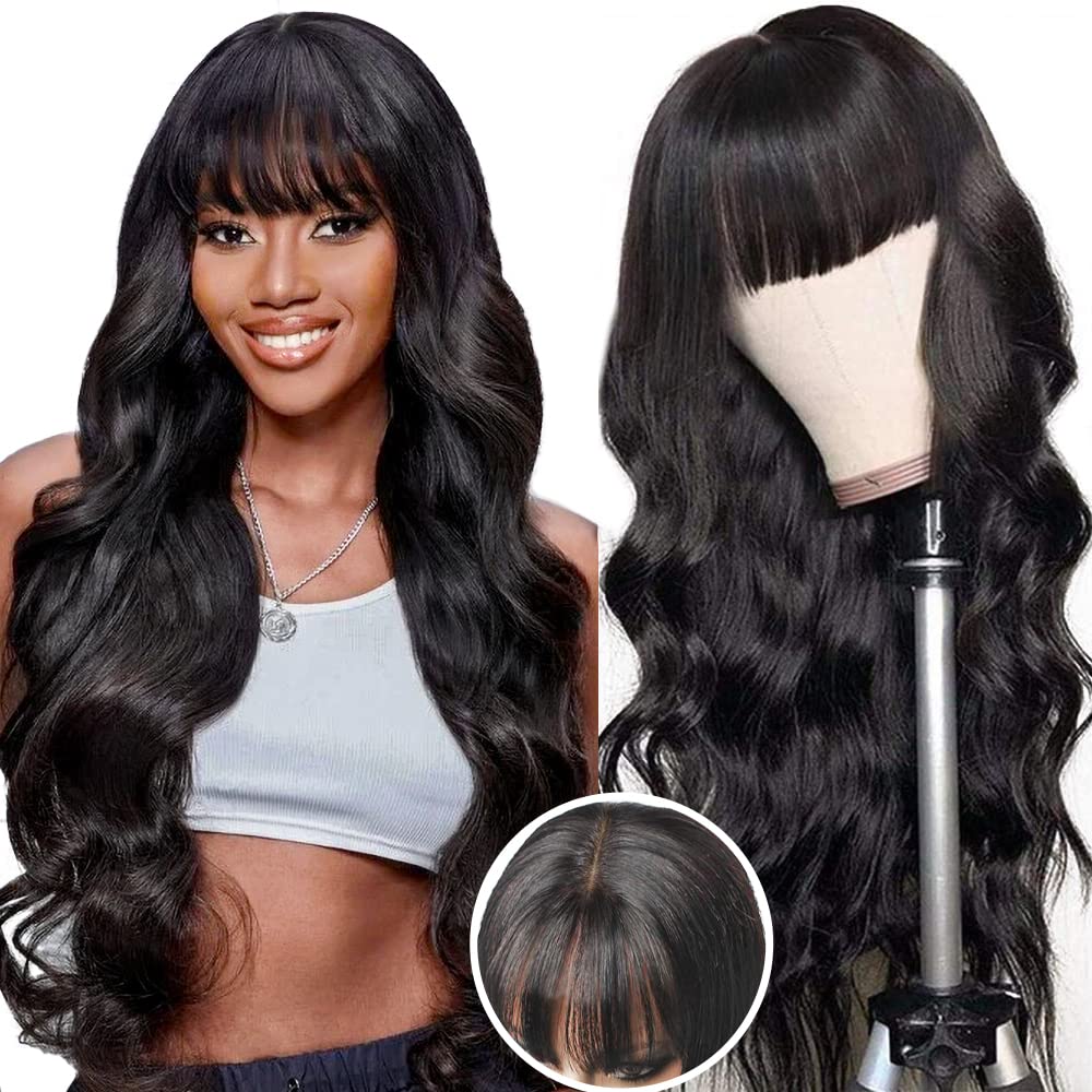 Amazon.com : Ruiyu Body Wave 2x4 Lace Front Wigs Human Hair Wig with ...