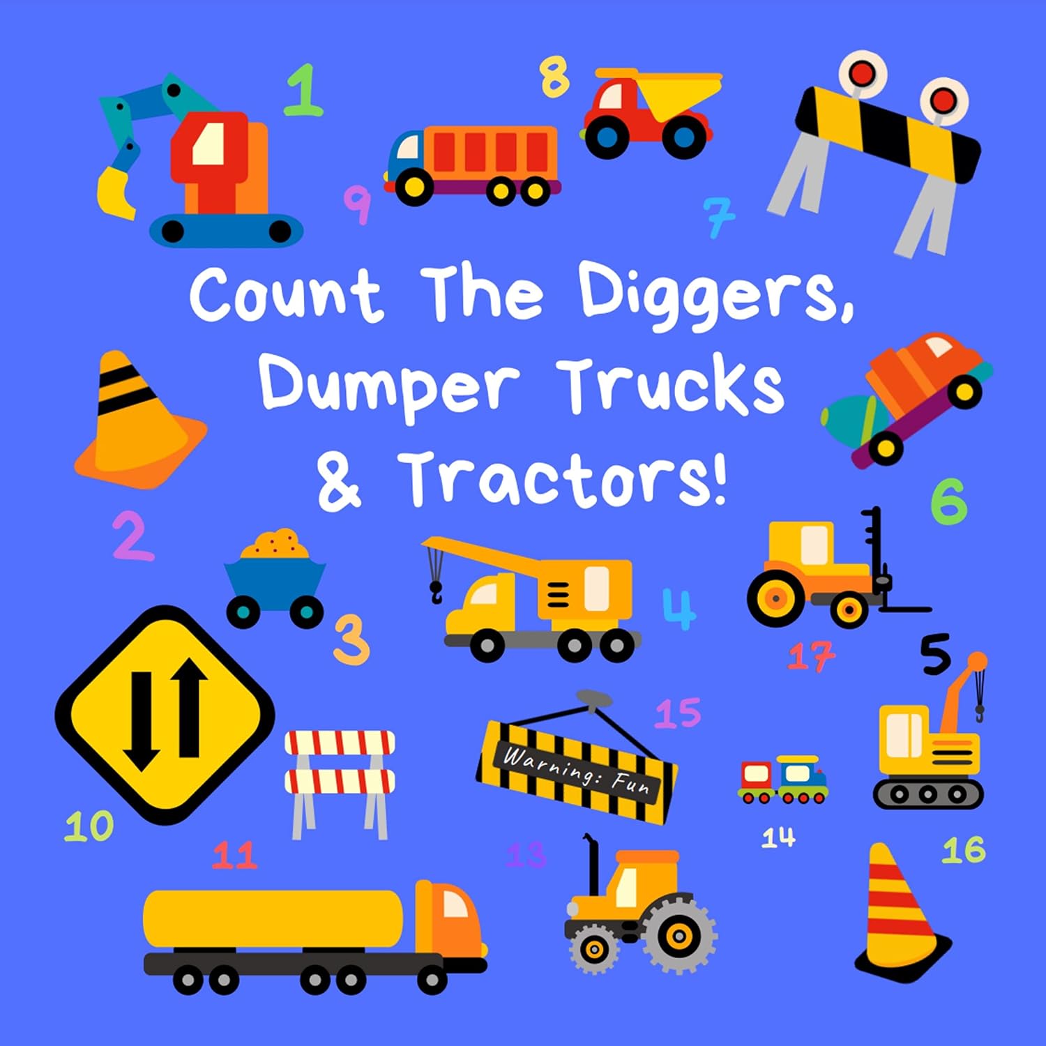 Count the Diggers, Dumper Trucks & Tractors: A Fun Activity Book For 2 ...